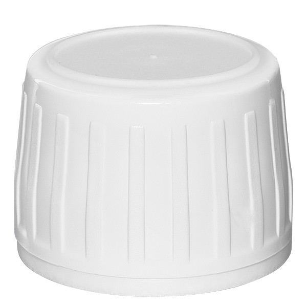 Bouchon à vis inviolable DIN 28 blanc en PP avec joint d'étanchéité en ...