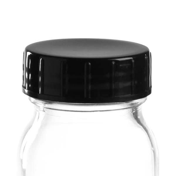 Capsule à vis en PP noir 40 mm (DIN 40) | Bocaux à col large | Bouchons ...